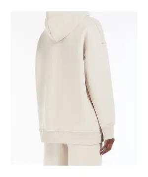 Max Mara Logo Detailed Long-sleeved Hoodie - Beige