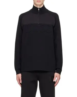 Hugo Boss Logo Quarter Zip Sweater