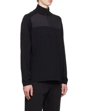 Hugo Boss Logo Quarter Zip Sweater