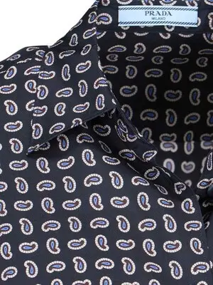 Prada Printed Twill Silk Shirt