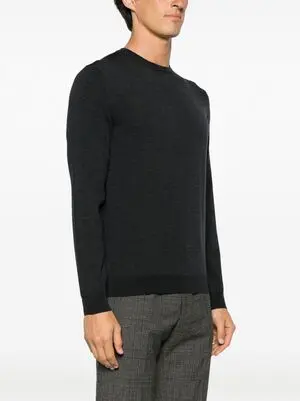 ZANONE Fine-knit Crew-neck Jumper - Black
