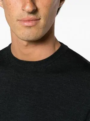 ZANONE Fine-knit Crew-neck Jumper - Black