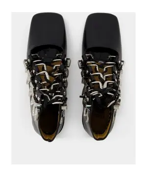 Toga Buckled Lace-up Ankle Boots