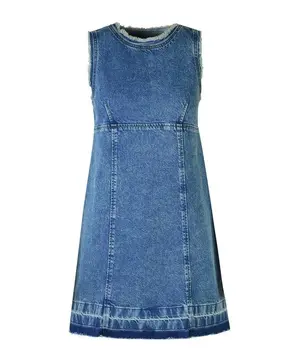 Moschino Sleeveless Denim Mini Dress - Blue