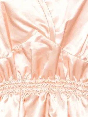 Miu Miu Logo-patch Spaghetti Strap Dress - Nude