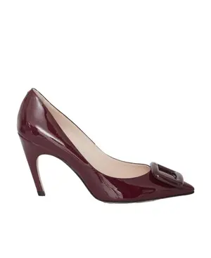 ROGER VIVIER Viv' Choc Lacque Buckle Pumps - Red