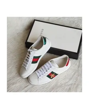 Gucci Ace Embroidered Sneakers - White