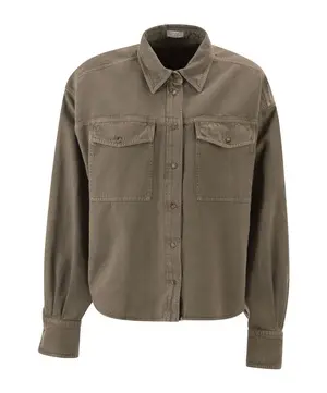 Brunello Cucinelli Long-sleeve Flap-pocket Shirt - Green