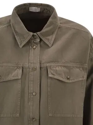 Brunello Cucinelli Long-sleeve Flap-pocket Shirt - Green