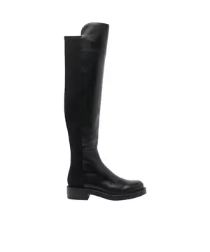 STUART WEITZMAN Over The Knee Round Toe Boots - Black