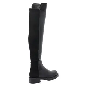 STUART WEITZMAN Over The Knee Round Toe Boots - Black