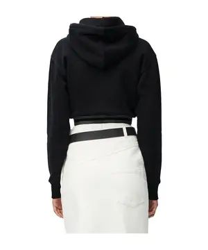 Loewe Cropped Hoodie In Cotton And Cashmere