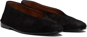Marsèll Crocodile-effect Ballet Flats - Black