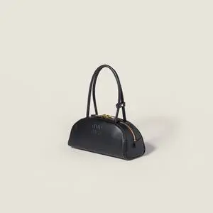 Miu Miu Beau Leather Top Handle Bag - Black