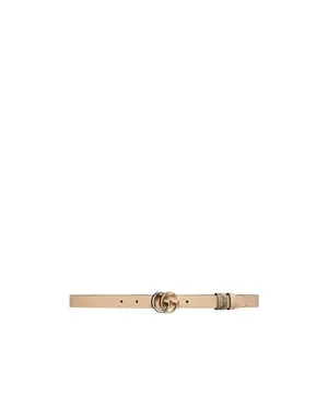 Gucci Gg Marmont Reversible Thin Belt - Brown