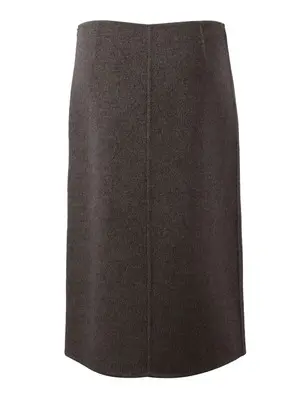 P.a.r.o.s.h Zipped Midi Skirt - Black