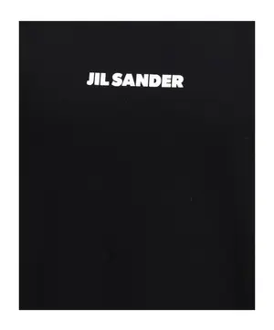 JIL SANDER Logo Printed Crewneck T-shirt - Black
