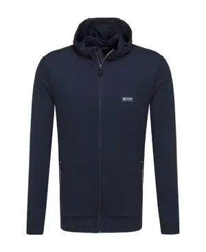 Hugo Boss Logo Hooded Zip-up Sweater