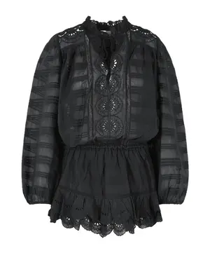 Isabel Marant Étoile Long Sleeve Dress With Lace Details