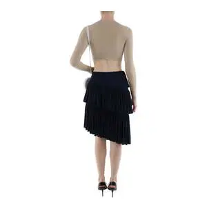 Alaïa Asymmetrical Ruffled Jersey Skirt - Black