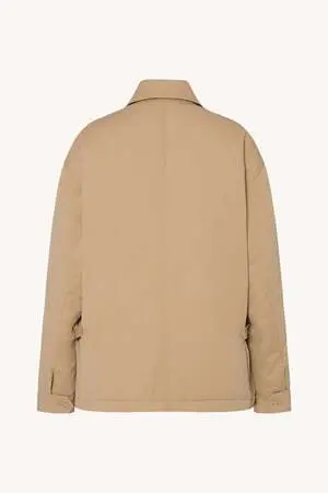 THE ROW Aurelius Cotton Cashmere Gabardine Jacket - Sand-colored