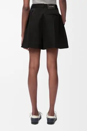 Loewe Trapeze Shorts In Cotton And Silk