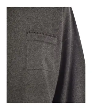 Brunello Cucinelli Crewneck Knitted Jumper With Chest Pocket