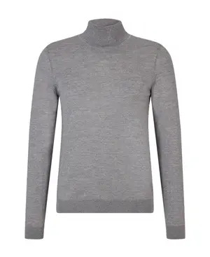 Hugo Boss Roll-neck Wool Jumper - Gray