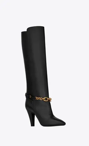 Saint Laurent Le Maillon Chain-detailed Boots