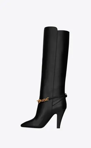 Saint Laurent Le Maillon Chain-detailed Boots