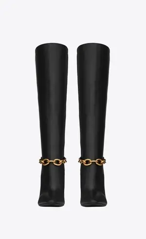 Saint Laurent Le Maillon Chain-detailed Boots
