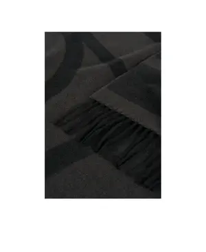 TOTEME Monogram Jacquard Fringed-edge Scarf