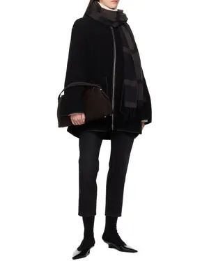 TOTEME Monogram Jacquard Fringed-edge Scarf