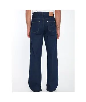 Gucci High-waisted Wide-leg Jeans With Embroidered Detail