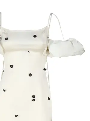 Jacquemus Polka-dot Midi Dress - Off-white
