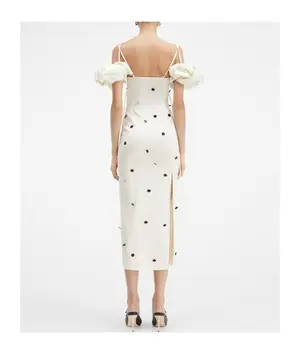 Jacquemus Polka-dot Midi Dress - Off-white