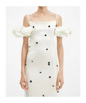 Jacquemus Polka-dot Midi Dress - Off-white