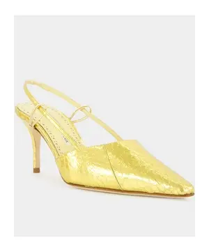 Manolo Blahnik 70mm Touki Slingback Pumps - Yellow