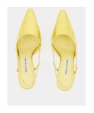 Manolo Blahnik 70mm Touki Slingback Pumps - Yellow