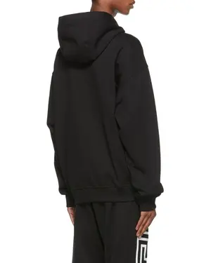 Versace Logo Printed Zip-up Hoodie