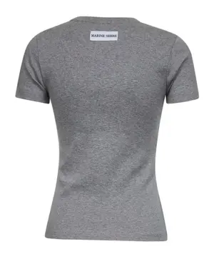 MARINE SERRE Embroidered Crescent Moon Crewneck T-shirt - Gray