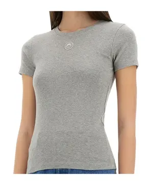 MARINE SERRE Embroidered Crescent Moon Crewneck T-shirt - Gray