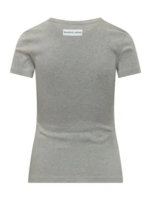 MARINE SERRE Embroidered Crescent Moon Crewneck T-shirt - Grey