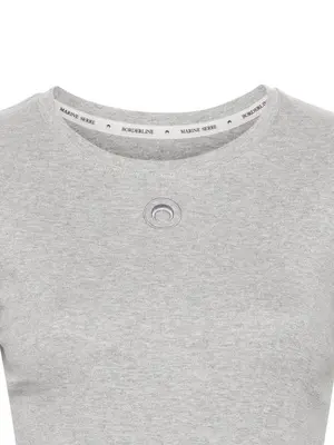 MARINE SERRE Embroidered Crescent Moon Crewneck T-shirt - Grey