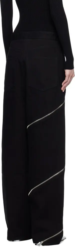 Alaïa Spiral Zipper Denim Jeans