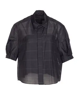 Sacai Short Sleeve Shirt With Lapel Collar