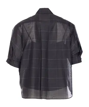 Sacai Short Sleeve Shirt With Lapel Collar