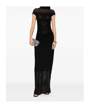 JEAN PAUL GAULTIER High Neck Paneled Maxi Dress
