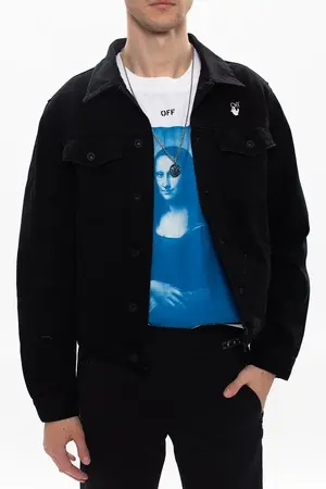 Off-White Mona Lisa Print Denim Jacket