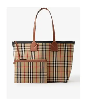 Burberry Check Jacquard Tote Bag